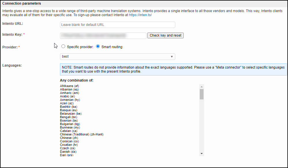 Machine Translate with Intento